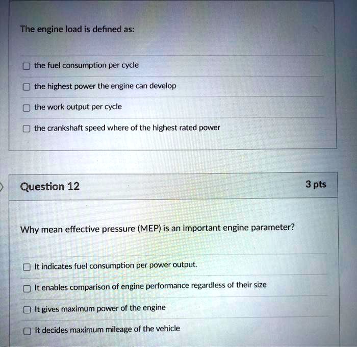The engine load is defined as: the fuel consumption per cycle the ...