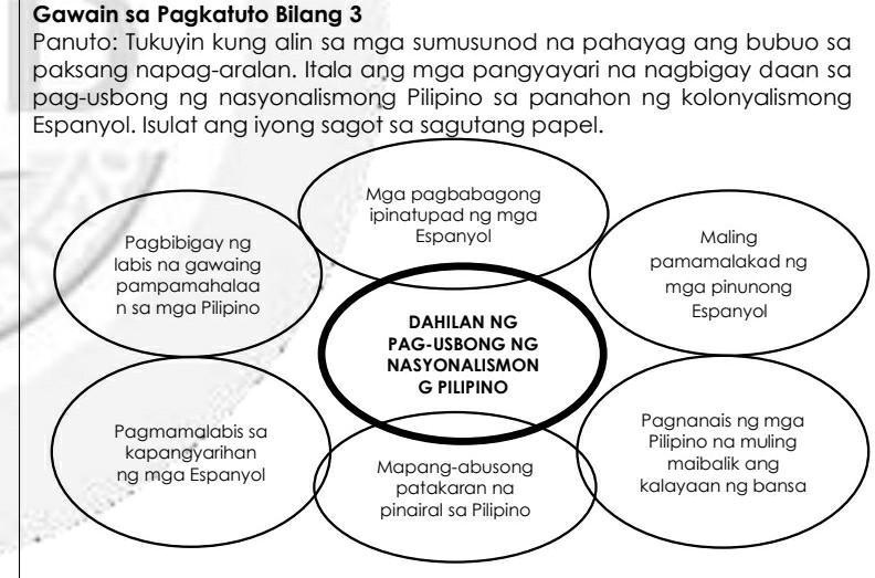 SOLVED: Gawain sa Pagkatuto Bilang 3 Panuto: Tukuyin kung alin sa mga sumusunod na pahayag ang ...