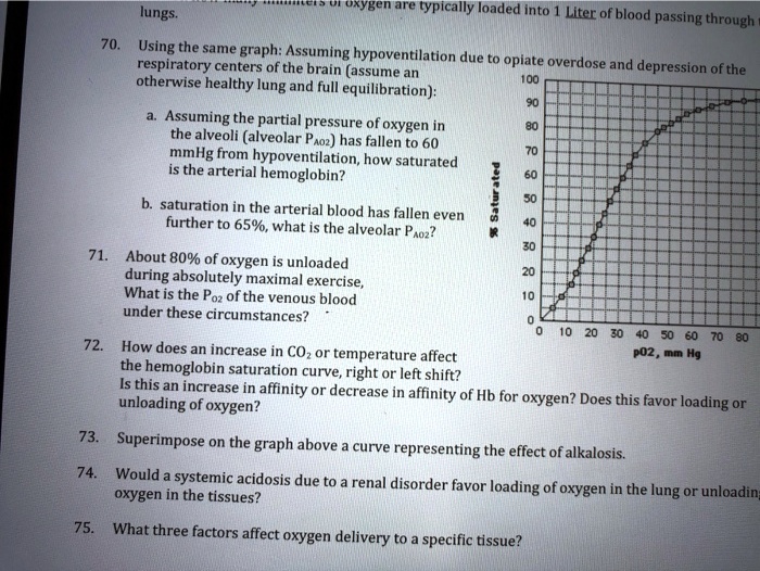 SOLVED: lungs: uxygen are typically loaded into Liter of blood passing ...