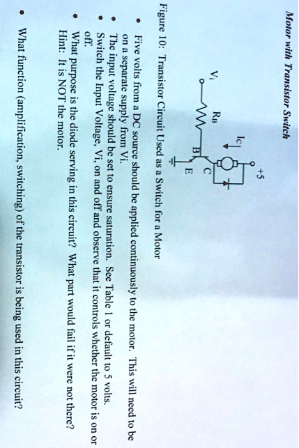 SOLVED: Off. Hint: It is NOT the motor. On a separate supply from V1 ...