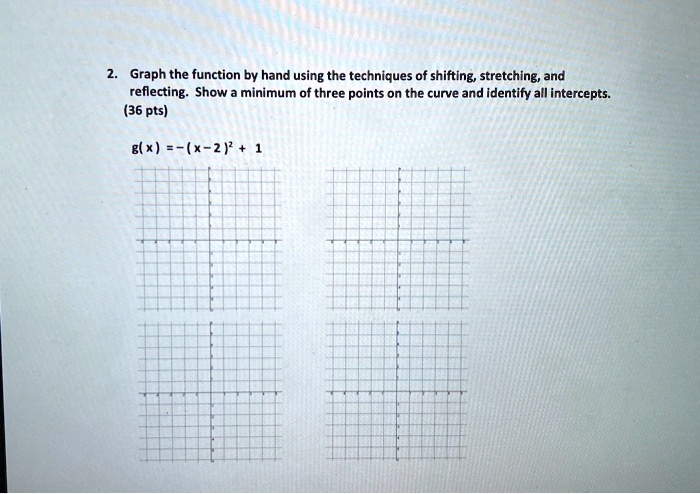 SOLVED: Graph the function by hand using the techniques of shifting; stretching; and reflecting ...