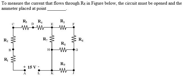 To measure the current that flows through R6 in Figure below, the ...