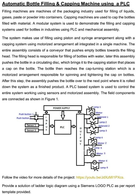 SOLVED: Using PLC Ladder Diagram Automatic Bottle Filling Capping ... SOLVED: Using PLC Ladder Diagram Automatic Bottle Filling Capping ...