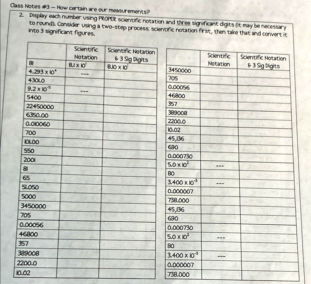 Class Notes #3 - How certain are our measurements? 2. Display each ...