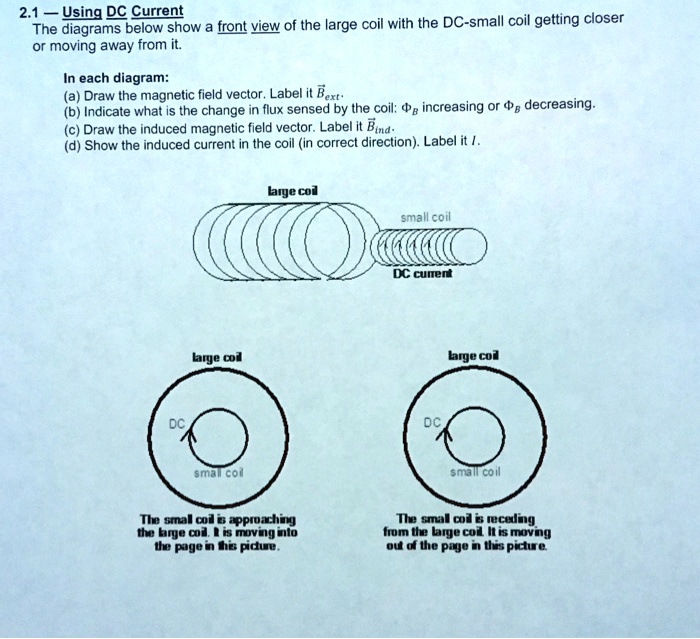 21 using dc current the diagrams below show a front view of the large ...