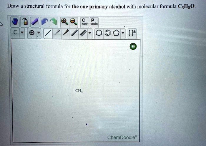 Draw a structural formula for the one primary alcohol with...
