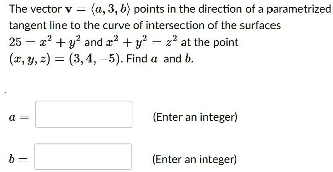 SOLVED: The vector v = (a, 3, 6) points in the direction of a ...
