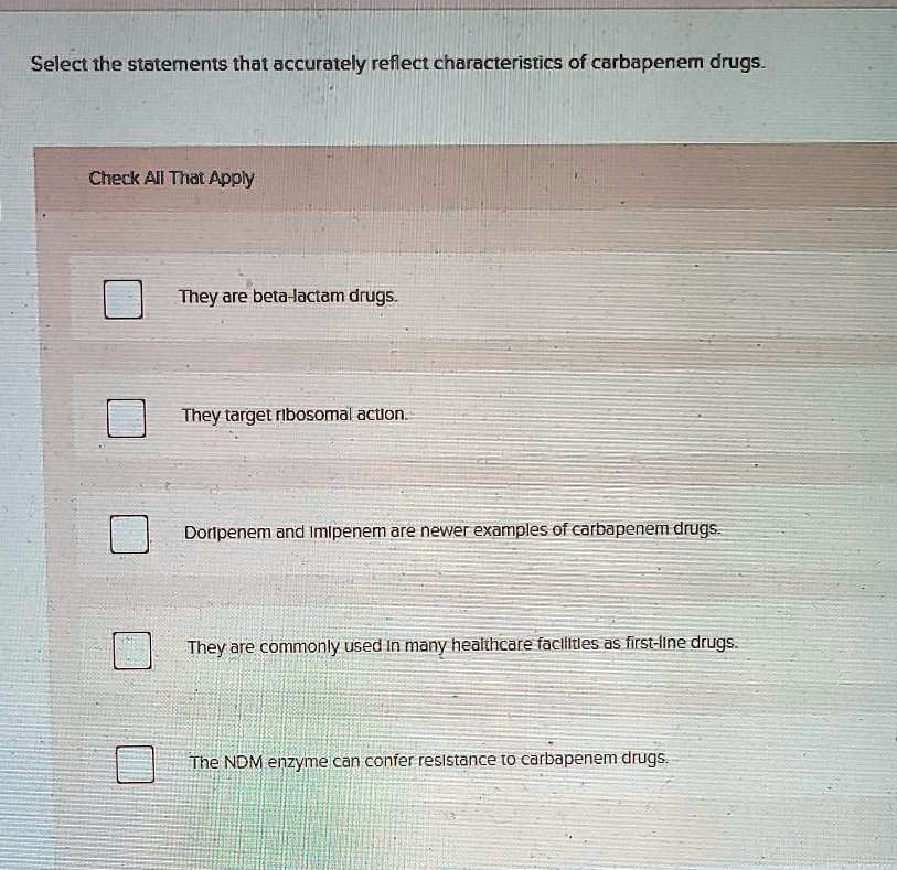 Select the statements that accurately reflect characteristics of ...
