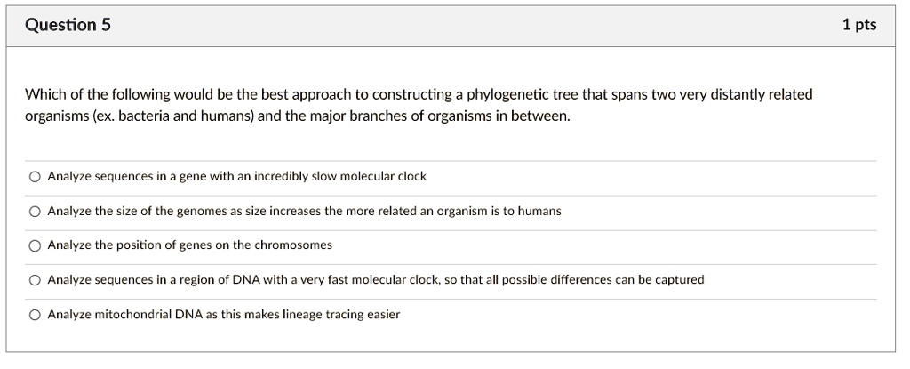 SOLVED: Question 5 Which of the following would be the best approach to ...