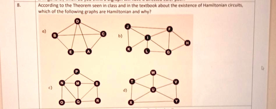 SOLVED: 8. According to the Theorem seen in class and in the textbook ...
