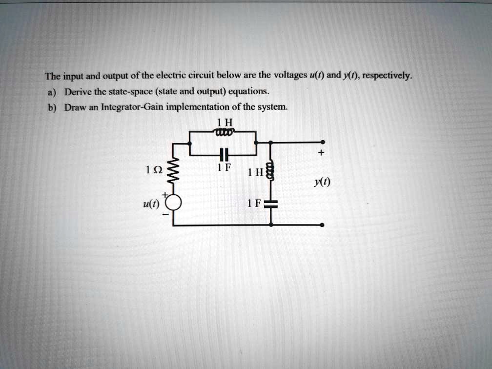 Solved The Input And Output Of The Electric Circuit Below Are The Voltages U And Y