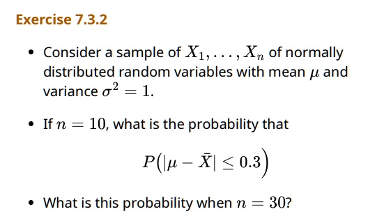 Solved Exercise 7 3 2 Consider A Sample Of X1 Xn Of Normally