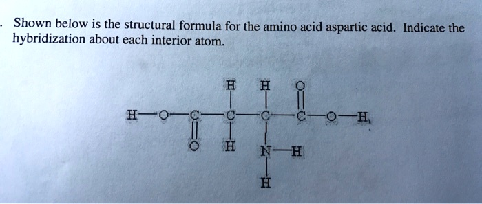 SOLVED: Shown below is the structural formula for the amino acid ...