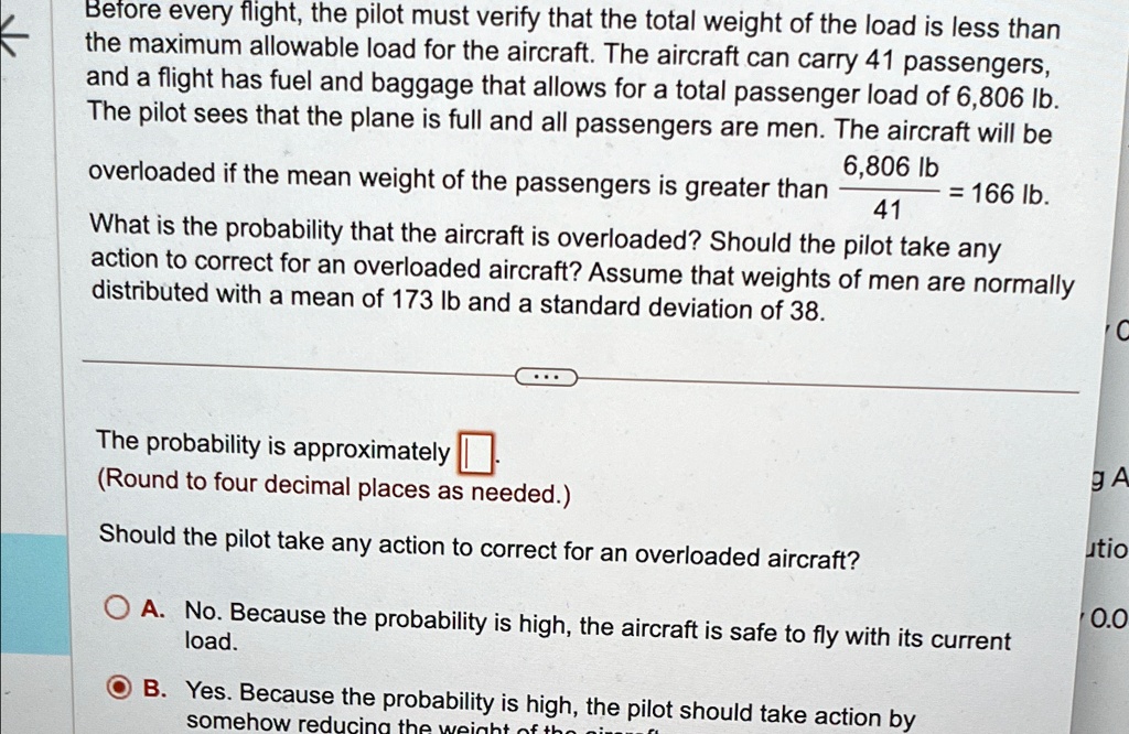 before every flight the pilot must verify that the total weight of the ...