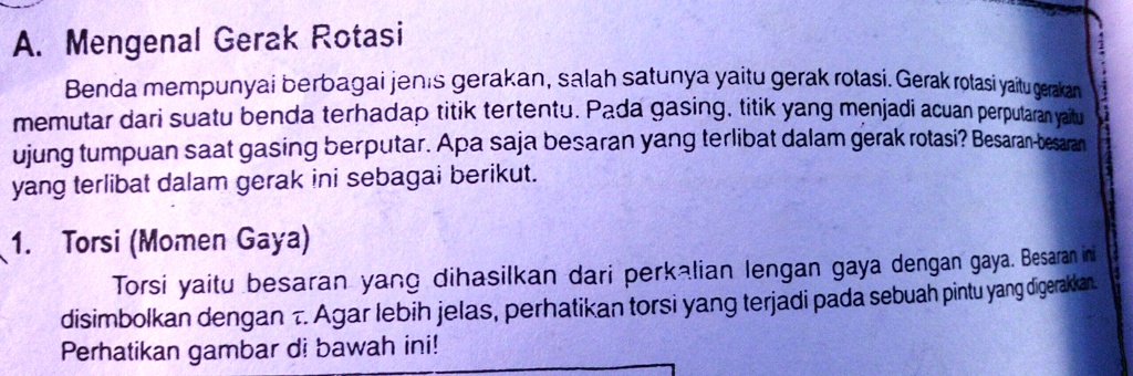 SOLVED: mengapa sisawa harus belajar A Mengenal Gerak Rotasi Benda ...