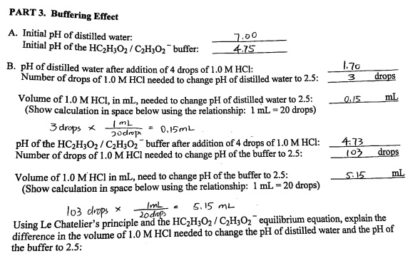 SOLVED: "Using Le Chatelier's principle and the HC2H3O2 /C2H3O2- equilibrium equation, explain ...