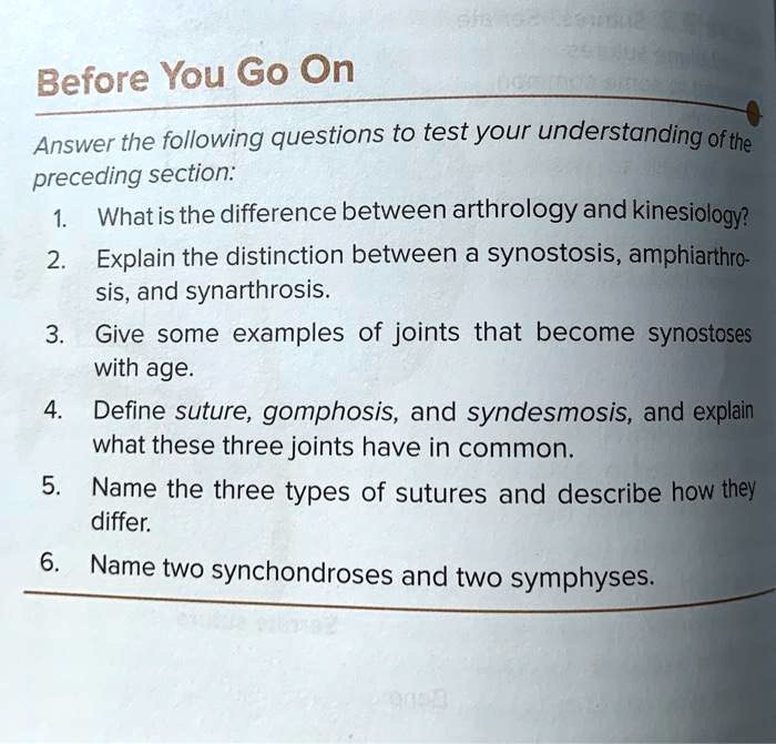 Before You Go On Answer the following questions to test your ...