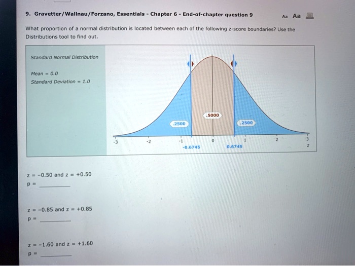 Text: Gravetter/Wallnau/Forzano, Essentials Chapter End-of-chapter ...