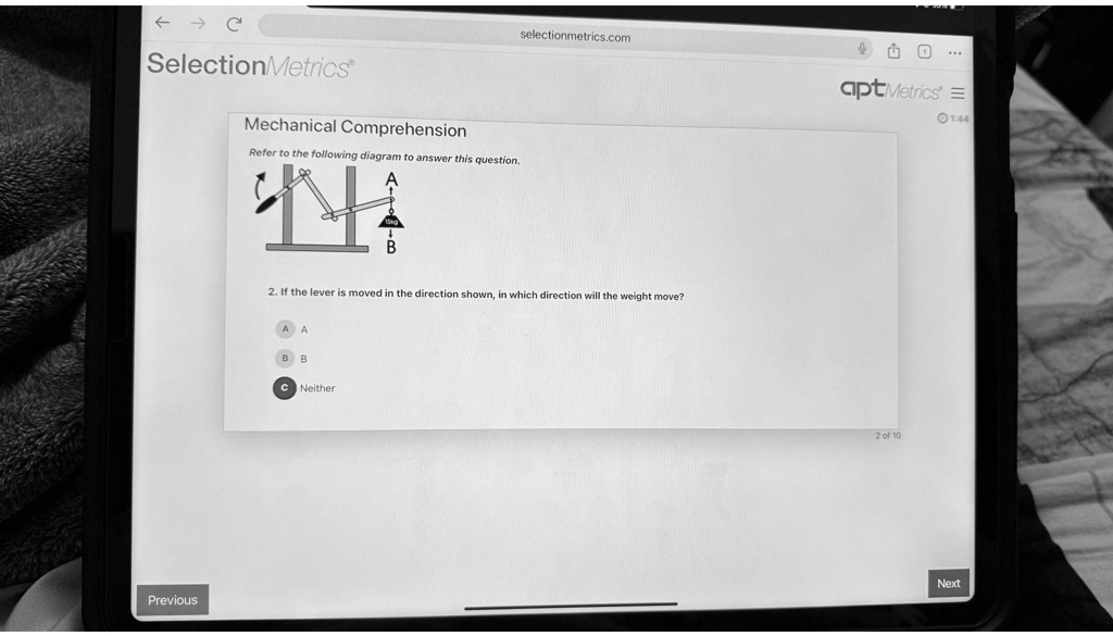 SelectionMetrics selectionmetrics.com Mechanical Comprehension Refer to ...