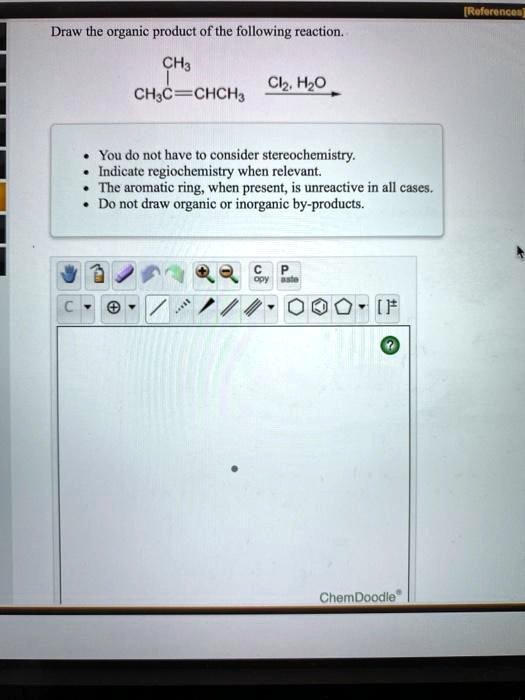 SOLVED: Draw the organic product of the following reaction. CH3Cl + H2O â†’ CH3CH2OH You do not ...