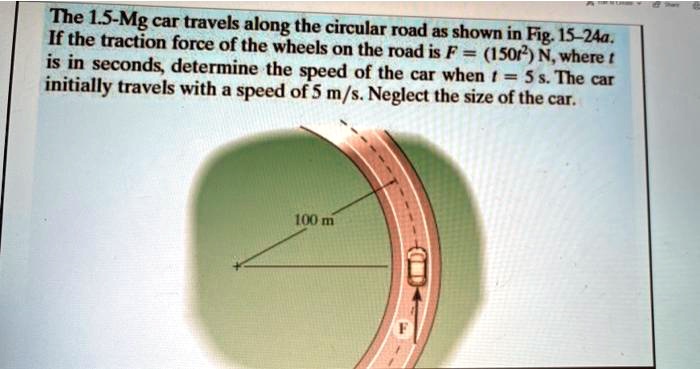 VIDEO solution: The 1.5-Mg car travels along the circular road as shown ...