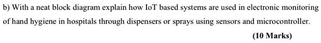 b) With a neat block diagram explain how IoT based systems are used in ...