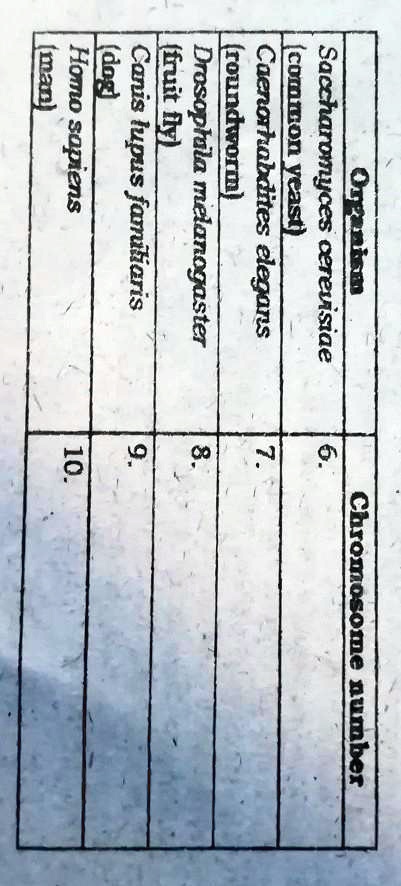 SOLVED: The number of chromosomes in a cell is characteristic of the ...