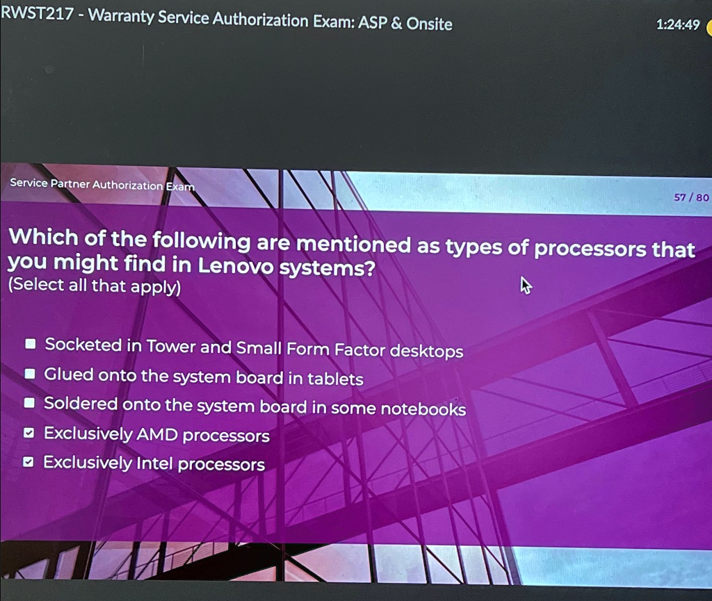 RWST217 - Warranty Service Authorization Exam: ASP Onsite Service Partner Authorization Exam ...