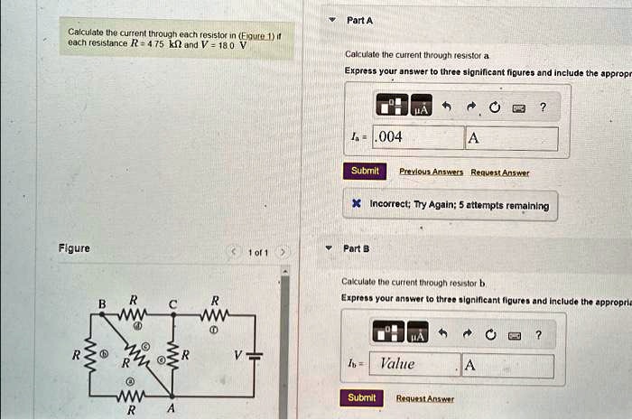 Solved Calculate The Current Through Resistor C Calculate The Current