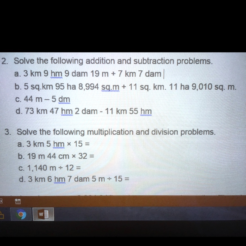 SOLVED: '????????????????? ????????? 2 Solve the following addition and ...