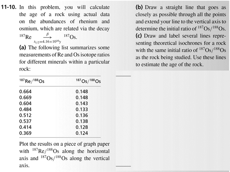 11 10 in this problem you will calculate the age of a rock usingactual ...