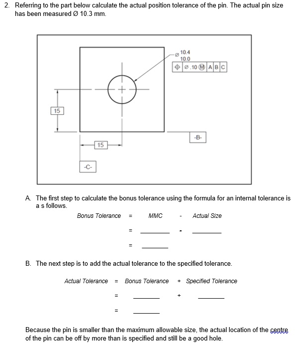 SOLVED: Referring to the part below calculate the actual position ...