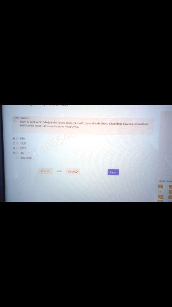 SOLVED: Multimode step index fiber with a diameter of 80 Âµm and a relative index difference of ...