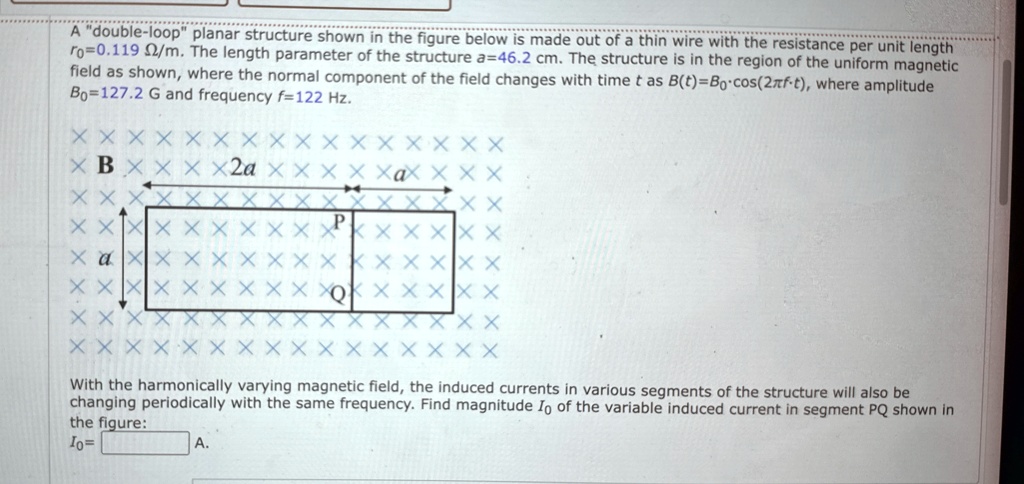 a double loop planar structure shown in the figure below is made out of ...