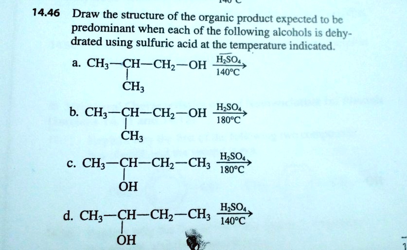 Solved 14 46 Draw The Structure Of The Organic Product Expected To Be Predominant When Each Of