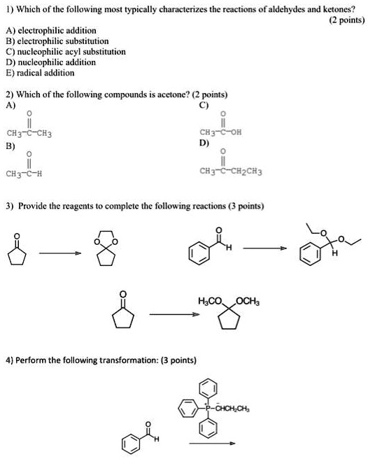 which of the following most typically characterizes the reactions of ...