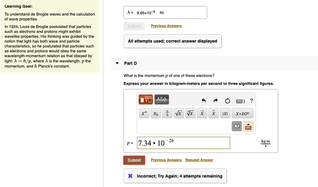 learning goal to understand de broglie waves and tne calculation of wave properties in 1924 ...