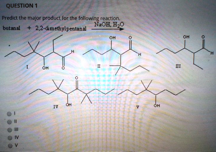 QUESTION 1 Predict the major product for the following reaction ...
