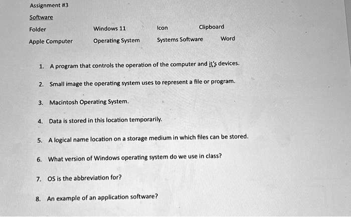 Assignment #3 Software Folder Windows 11 Icon Apple Computer Operating ...