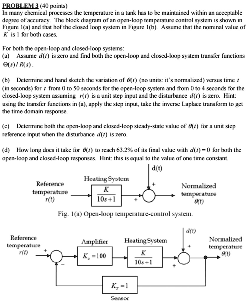 SOLVED: PROBLEM 3 (40 points) In many chemical processes, the ...