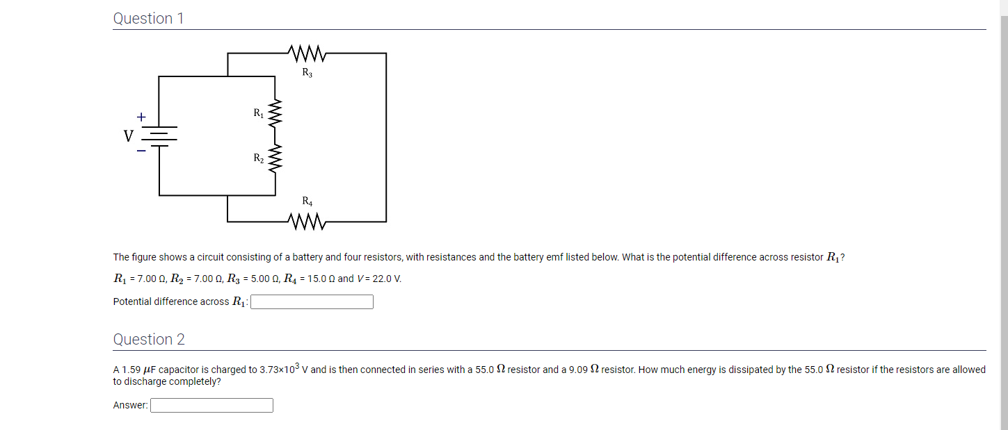 Question 1 The Figure Shows A Circuit Consisting Of A Battery And Four Resistors With