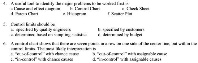 SOLVED: A useful tool t0 identify the major problems to be worked first ...