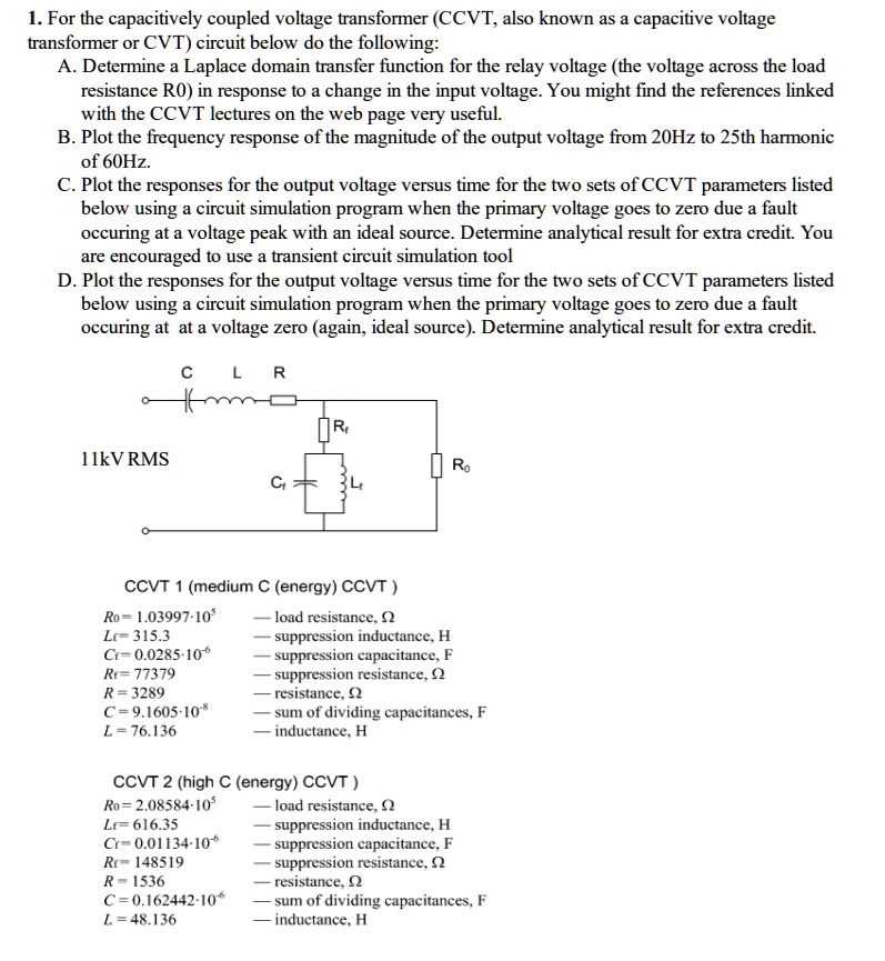 1 for the capacitively coupled voltage transformer ccvt also known as a ...