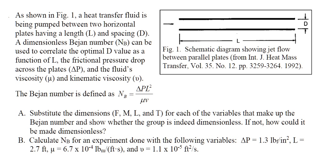 as shown in fig 1 a heat transfer fluid is being pumped between two ...