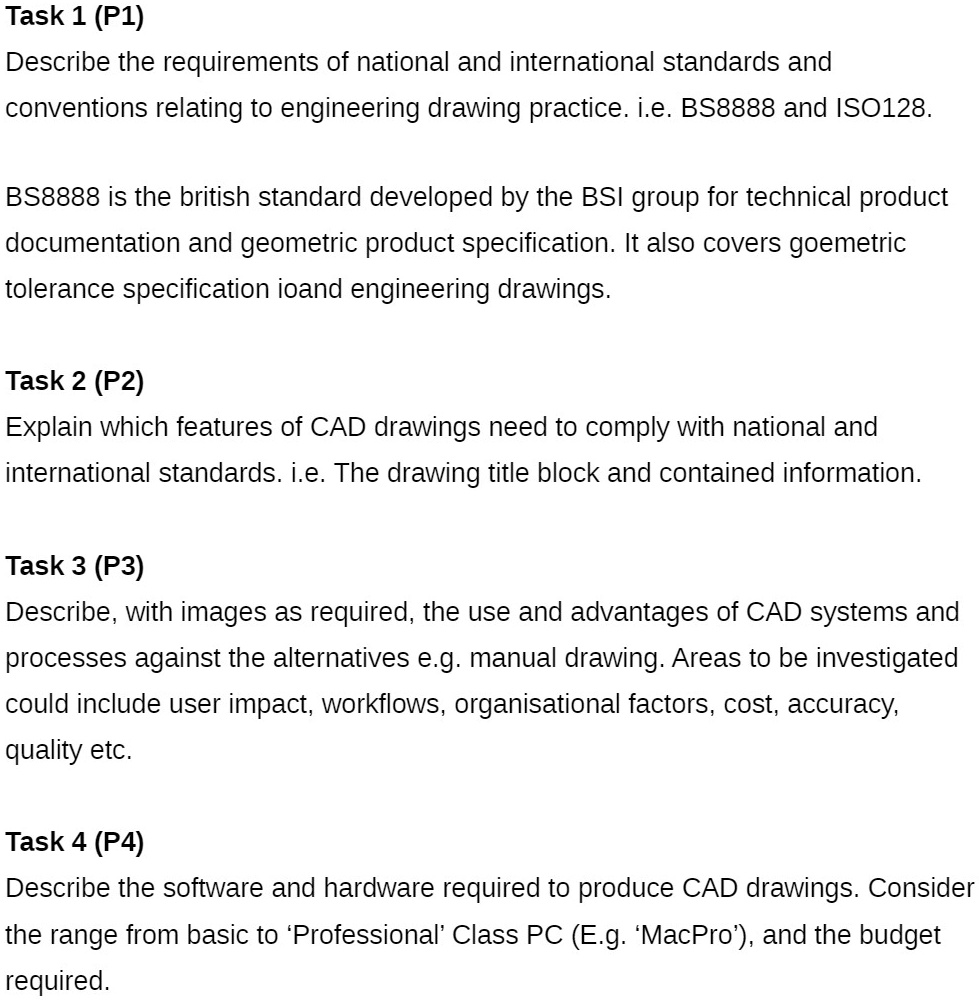 Task 1 (P1) Describe the requirements of national and international ...