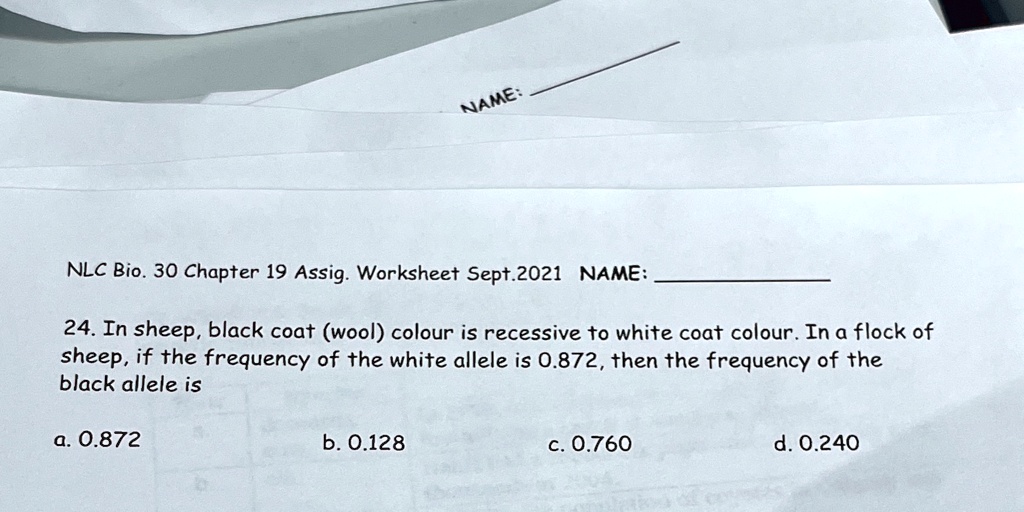 nlc bio 30 chapter 19 assig worksheet sept2021 name 24 in sheep black ...