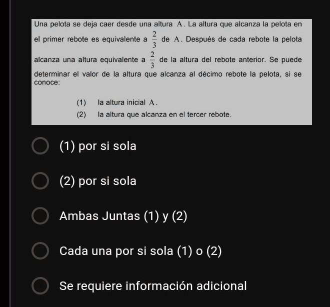 SOLVED: ayuda ayuda es urgente Una pelota se deja caer desde una altura ...