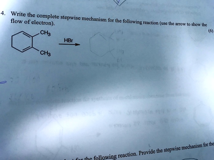SOLVED: Write the complete stepwise mechanism for the following reaction, using the arrow to ...