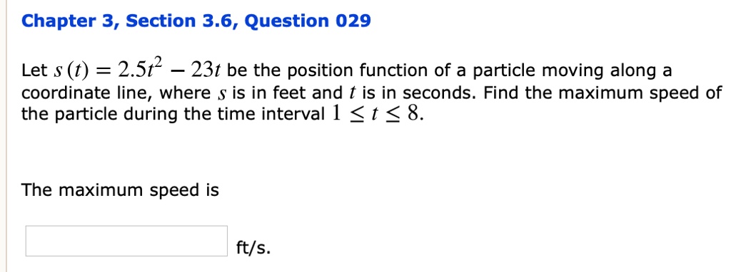 chapter 3 section 36 question 029 let t 25t2 23t be the position ...