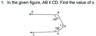 SOLVED: . In the given figure, AB ǁ CD. Find the value of x